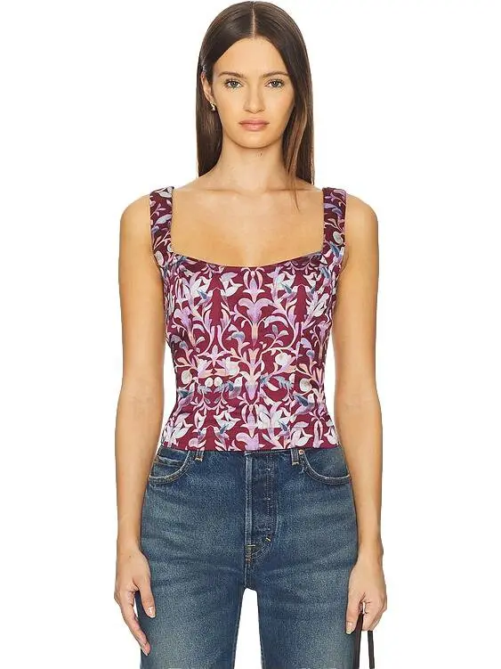 Free People Grace Corset - Cabernet Combo