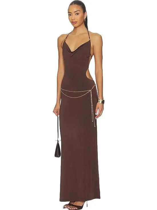 TIGER MIST Suriya Maxi Dress - Chocolate