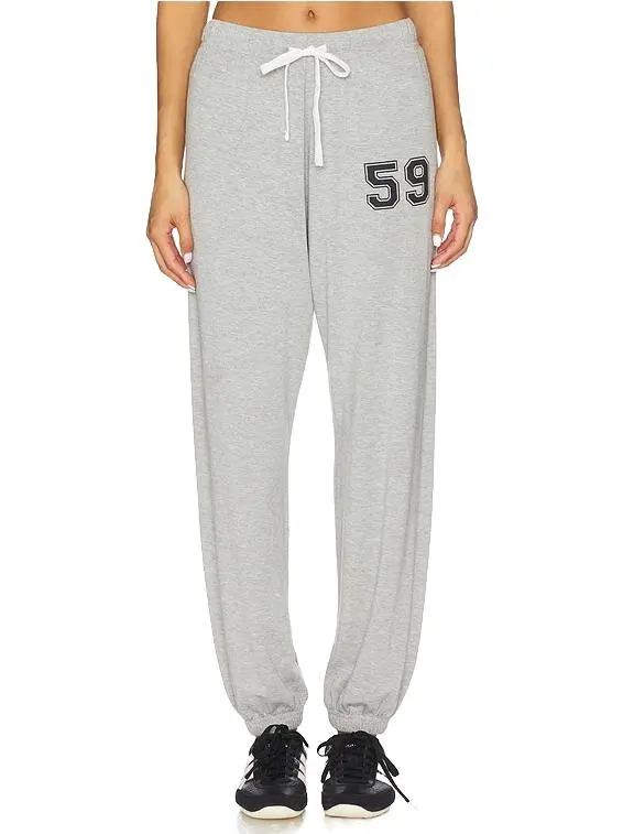 Splits59 Andie Oversized Fleece Varsity 59 Sweatpant - Heather Grey