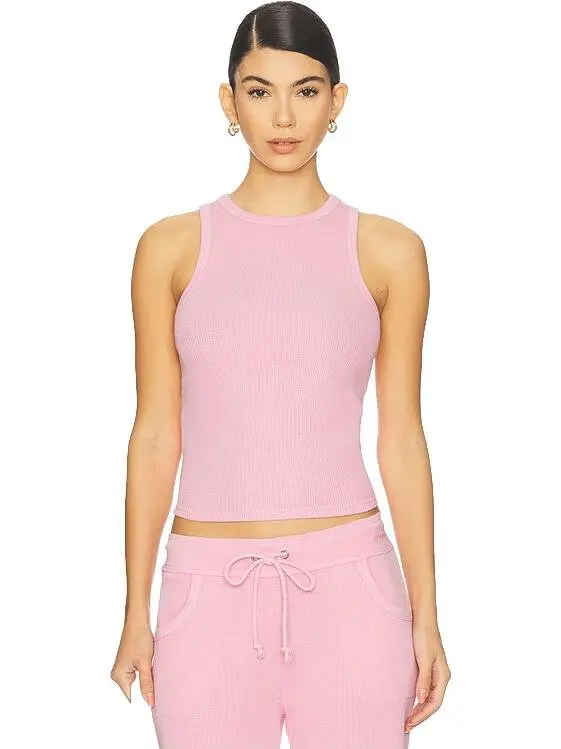 Frankies Bikinis Emma Thermal Tank Top - Blush