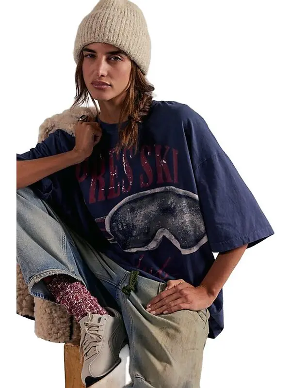 RAGABOND Apres Club Oversized Tee - Navy