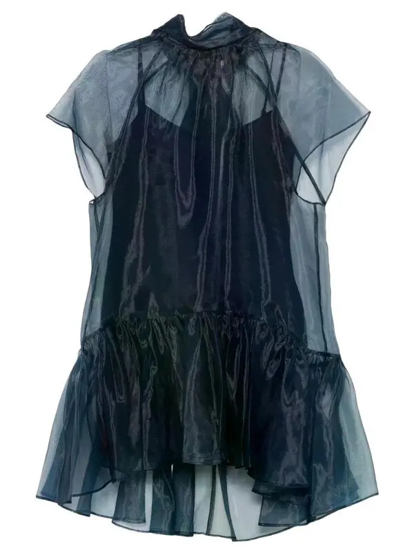 Simkhai Beaux Ruffled Mini Dress - Blue