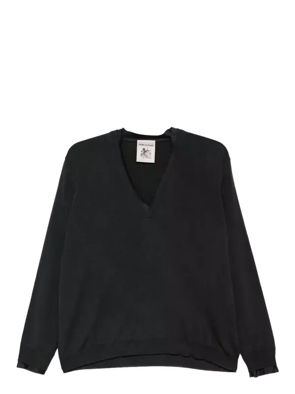 SEMICOUTURE Leya V-neck Sweater - Grey