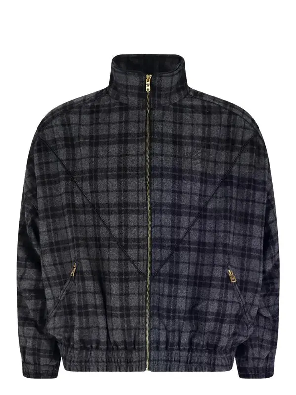 WILLY CHAVARRIA Zip-up Plaid Jacket - Grey