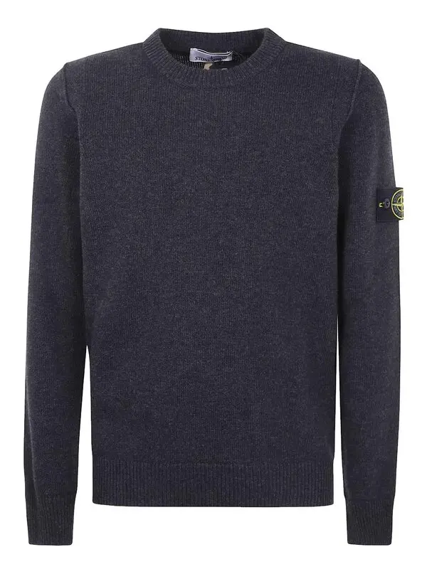 Stone Island Lambswool Crew Neck - Grey