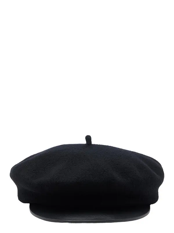 Valentino Garavani Vlogo Signature Wool Beret - Black