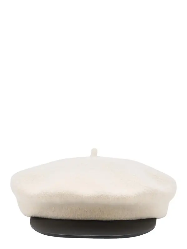 Valentino Garavani Vlogo Signature Wool Beret - White