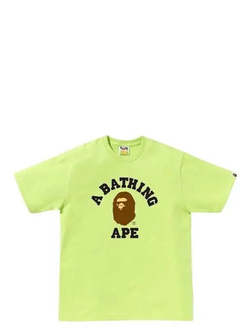A BATHING APE College Tee Shirt - Lightgreen