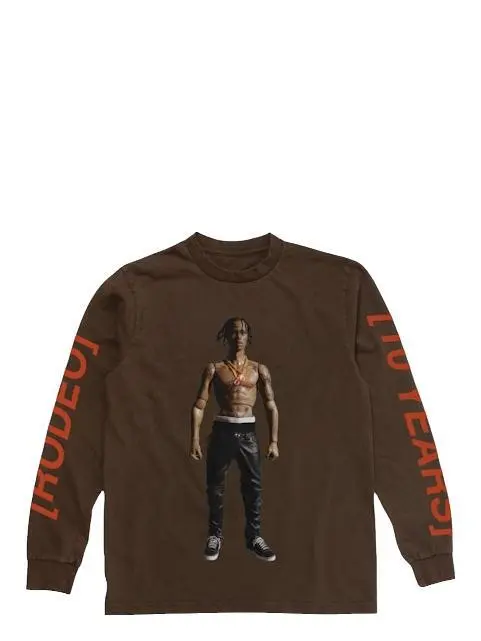 TRAVIS SCOTT Rodeo 10 Years Action Figure Longsleeve - Brown
