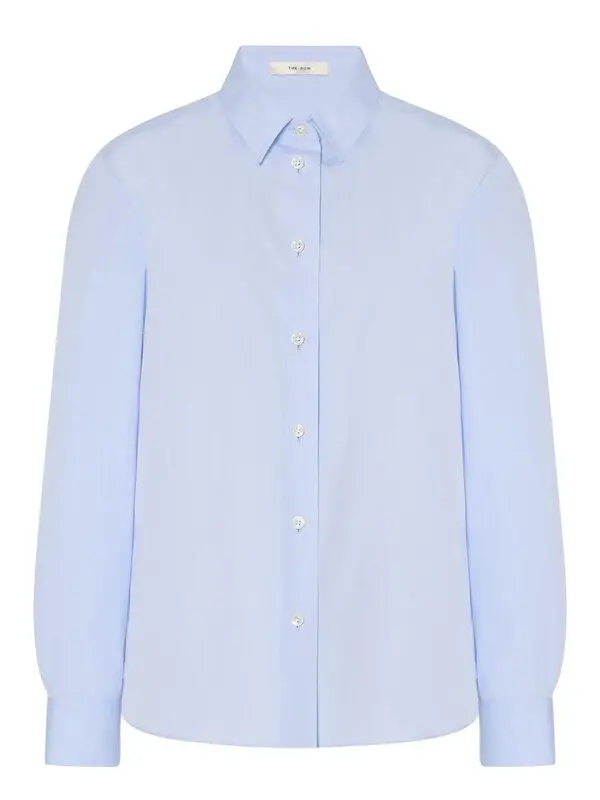 THE ROW Sadie Cotton Shirt - Light Sky Blue