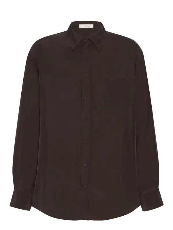 THE ROW Fiska Shirt - Dark Brown
