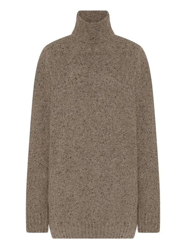 THE ROW Mirai Turtleneck In Cashmere - Sepia