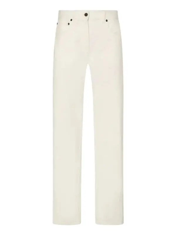 THE ROW Burty Cotton Jeans - White