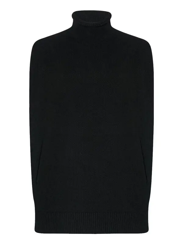 THE ROW Meo Cashmere Turtleneck Vest - Black