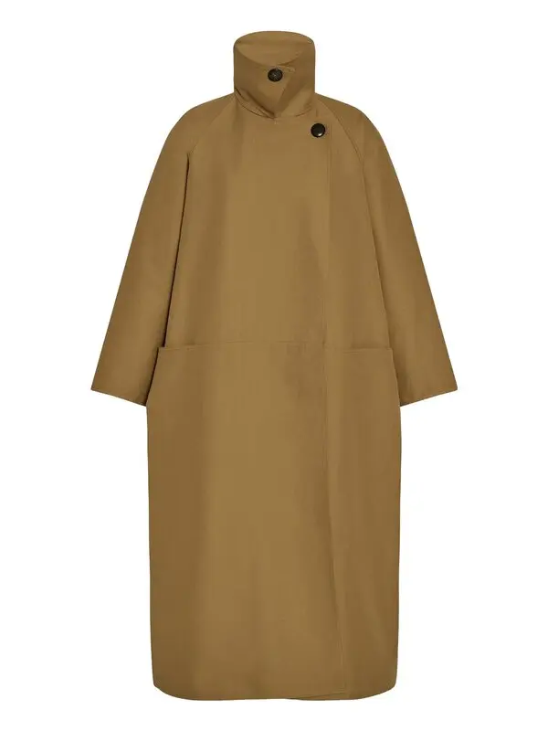 THE ROW Aurore Cotton Trench Coat - Moss Green