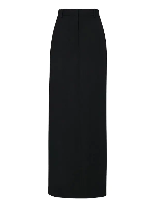 THE ROW Roux Wool Skirt - Black
