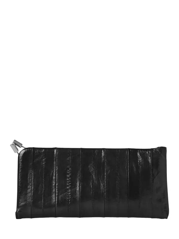 THE ROW Clasp Eel Sunglasses Case - Black