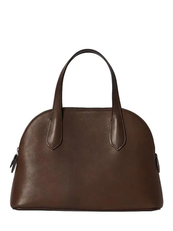 THE ROW Medium Ingrid Leather Bag - Deep Brown