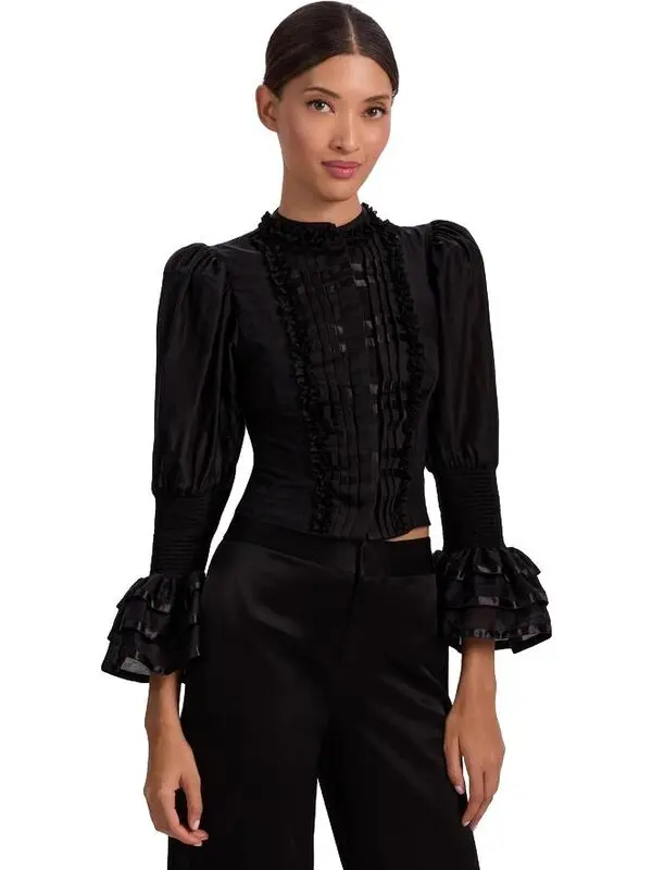 Alice + Olivia Vicky Blouse - Black