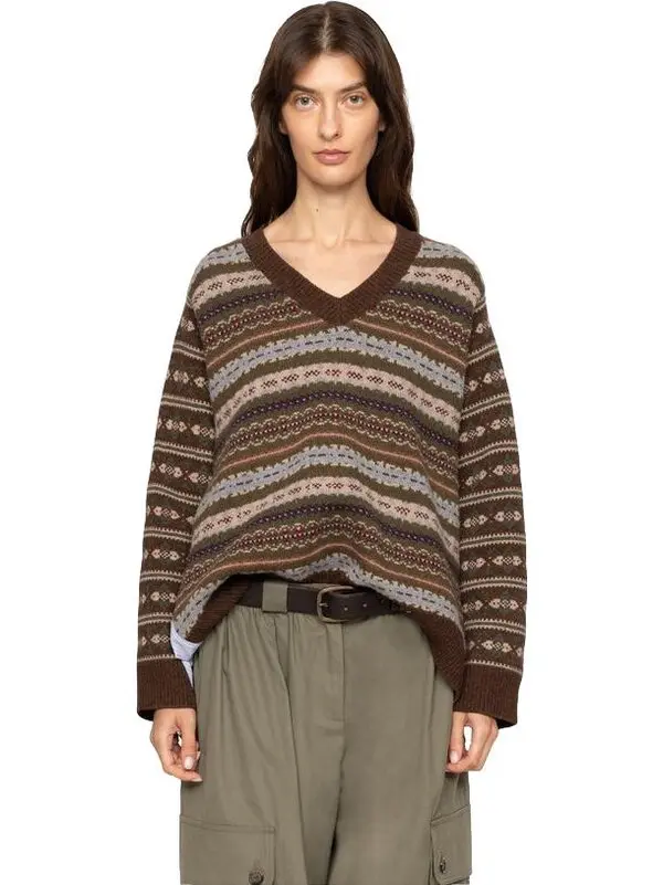 Sea Ciara Fair Isle Knit Sweater - Green
