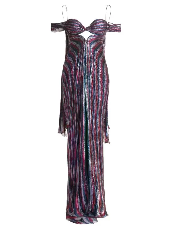 MARIA LUCIA HOHAN Sidonie Pleated Lace-up Gown - Pink