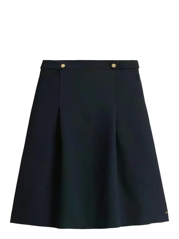 Tommy Hilfiger Buttoned A-line Midi Skirt - Blue