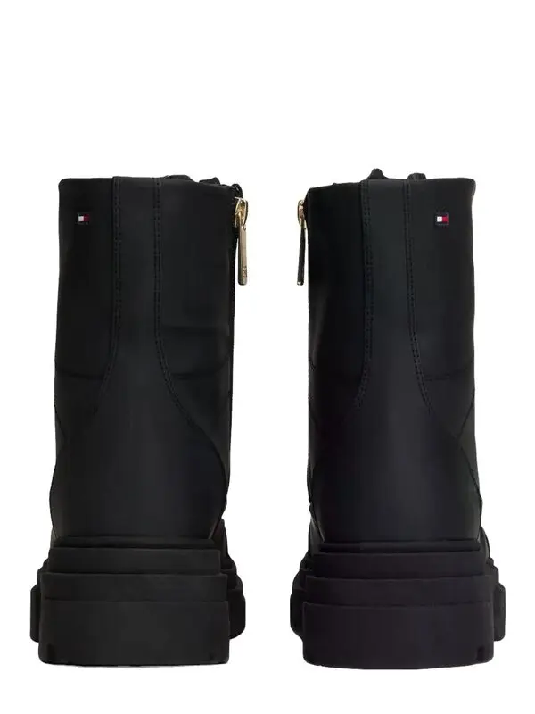Tommy Hilfiger Lace-up Mid Ankle Boots - Black