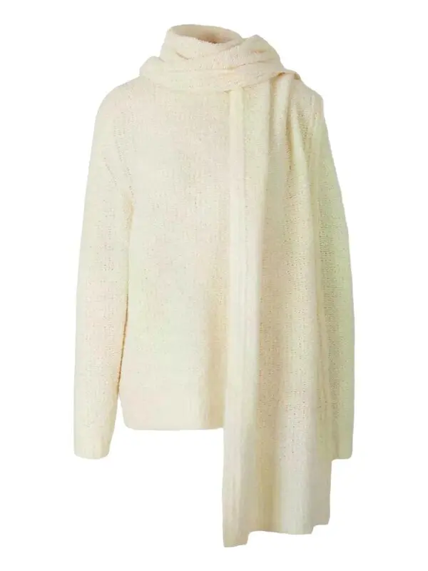 Staud Scarf-detail Sweater - Neutrals