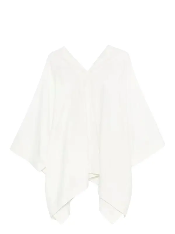 THE ROW Asymmetric V-neck Top - Neutrals
