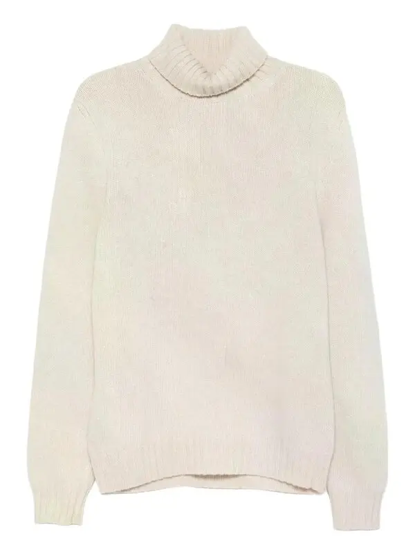 Fedeli Turtleneck Long Sleeve Sweater - Neutrals