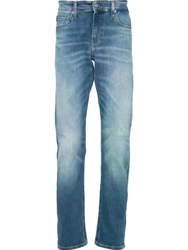 Calvin Klein Faded Slim-cut Jeans - Blue