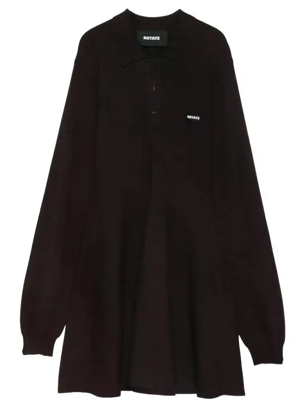 ROTATE BY BIRGER CHRISTENSEN Long-sleeve Mini Dress - Brown