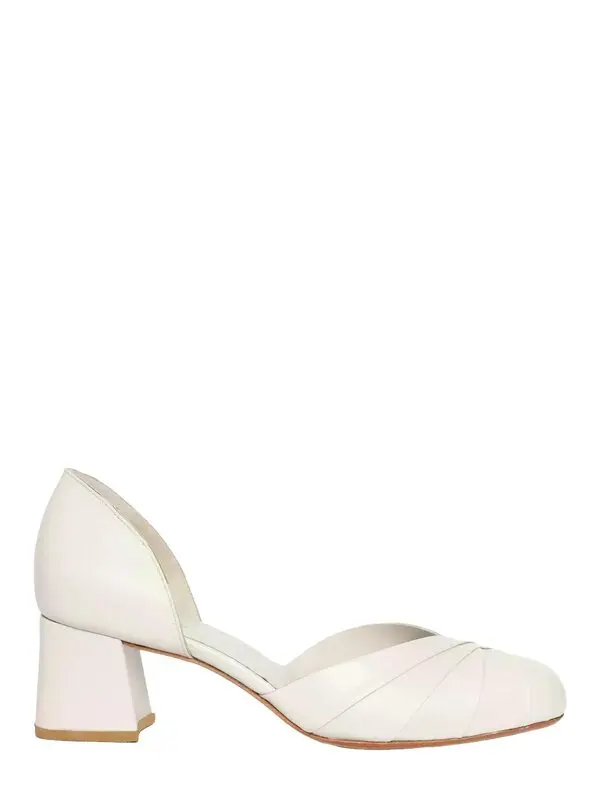 STUDIO CHOFAKIAN 40mm Twisted Block-heel Pumps - Neutrals