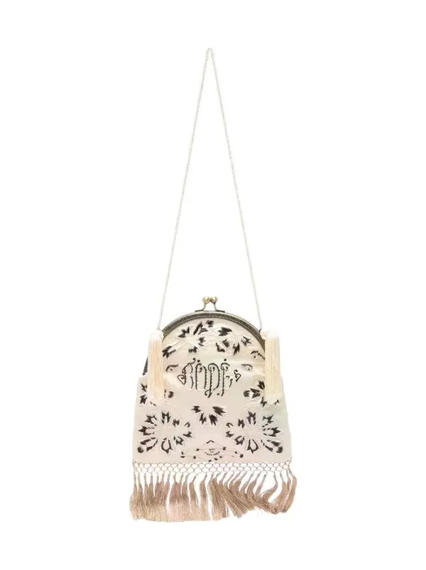 BODE Floral Tassel Backpack - White