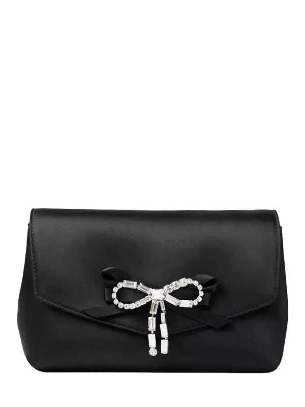 JIMMY CHOO Mini Bag With Crystal Bow - Black
