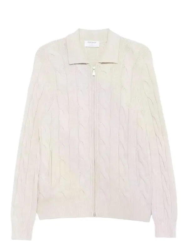 GRAN SASSO Cable-knit Cardigan - Neutrals