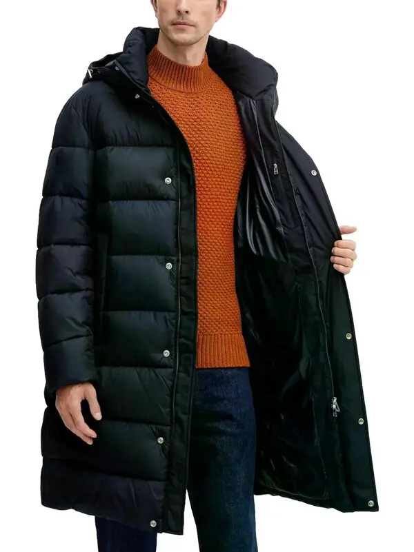 BOSS Padded Hooded Coat - Blue