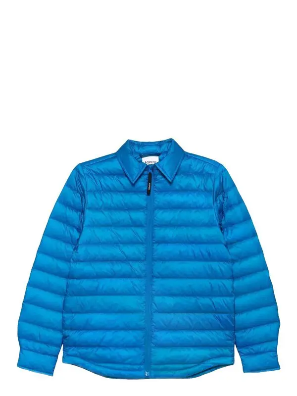 Aspesi Quilted Zip Jacket - Blue