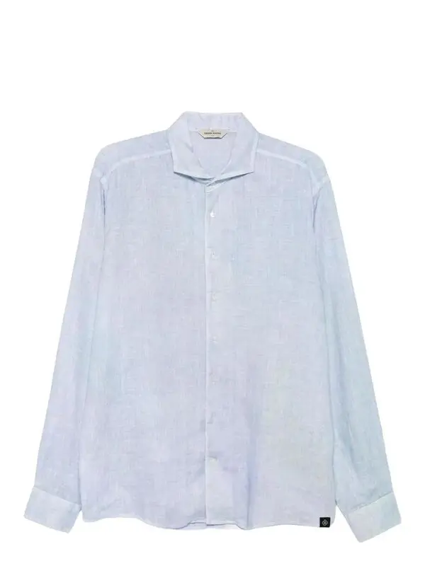 GRAN SASSO Long-sleeve Button Shirt - Blue