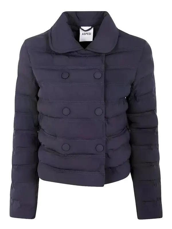 Aspesi Padded Double-breasted Jacket - Blue