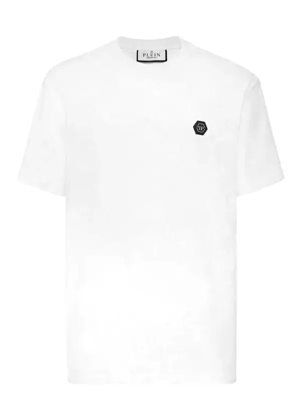 Philipp Plein Monogram-pattern Cotton T-shirt - White