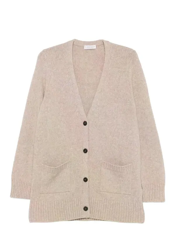 LE TRICOT PERUGIA Buttoned Cardigan - Neutrals