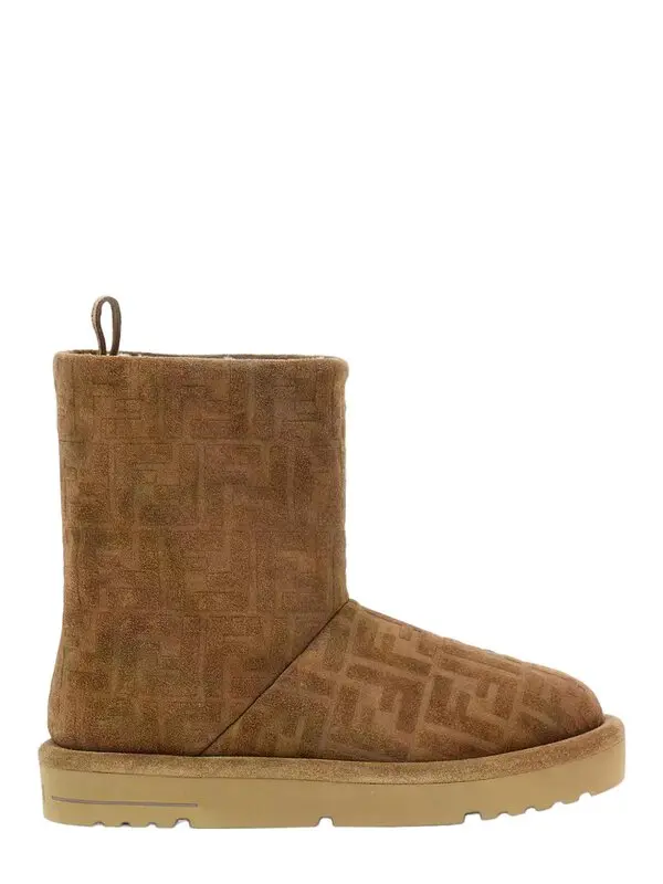 Fendi Ff-motif Boots - Brown