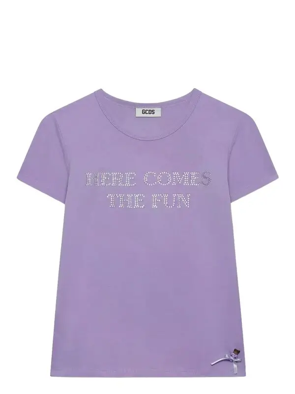 Gcds Embellished T-shirt - Purple