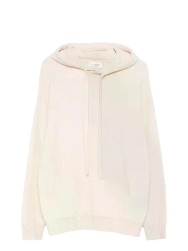 LANEUS Cashmere Blend Hoodie - Neutrals
