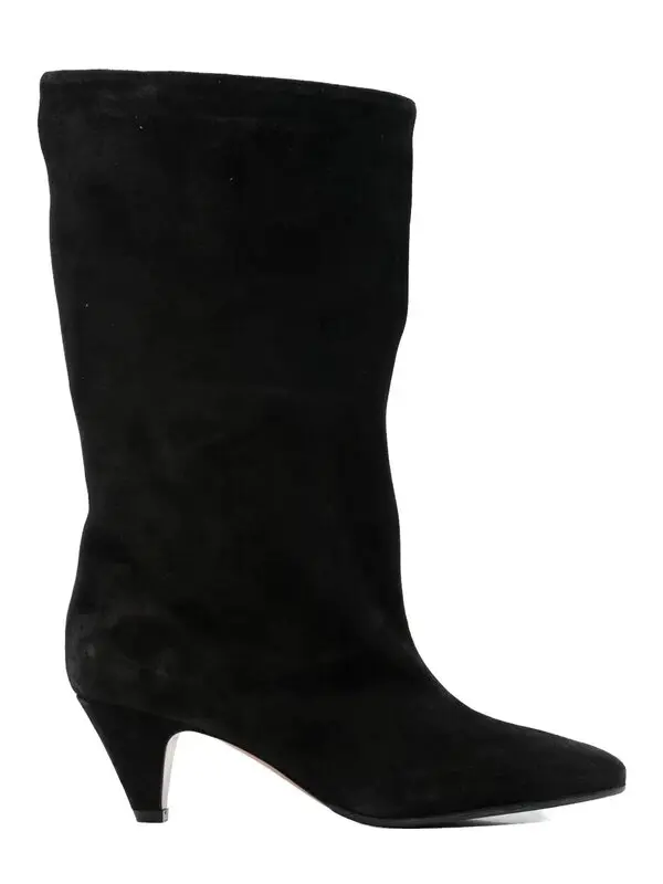 FABIO RUSCONI Pointed Toe Cone Heel Boots - Black