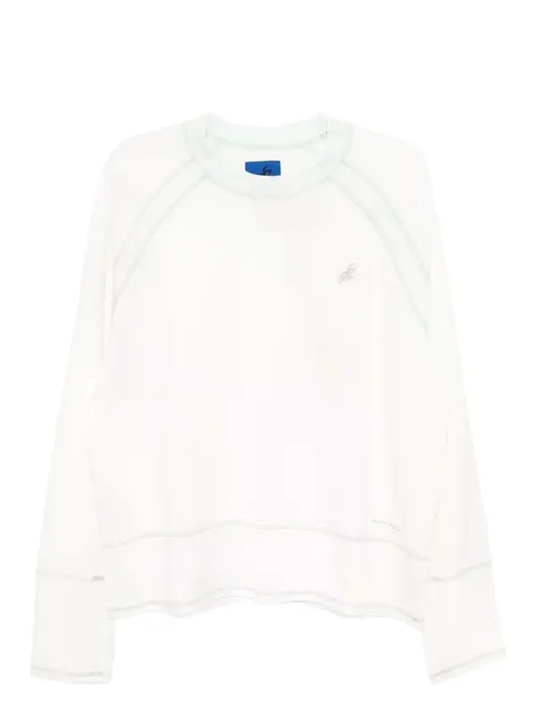Asics Slogan-embroidered T-shirt - White
