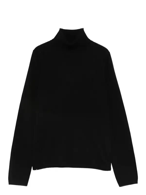 LUISA CERANO Knitted Turtleneck Sweater - Black