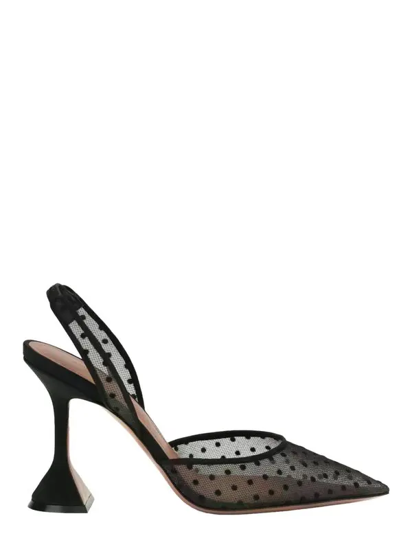 Amina Muaddi 95mm Holli Polka-dot Heeled Pumps - Black