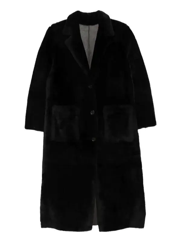 ARMA Lambskin Single-breasted Coat - Brown